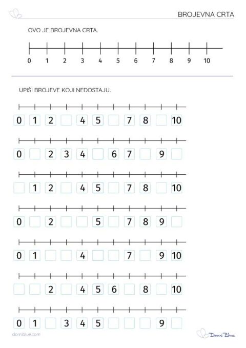 Brojevi do 10 | Domi Blue