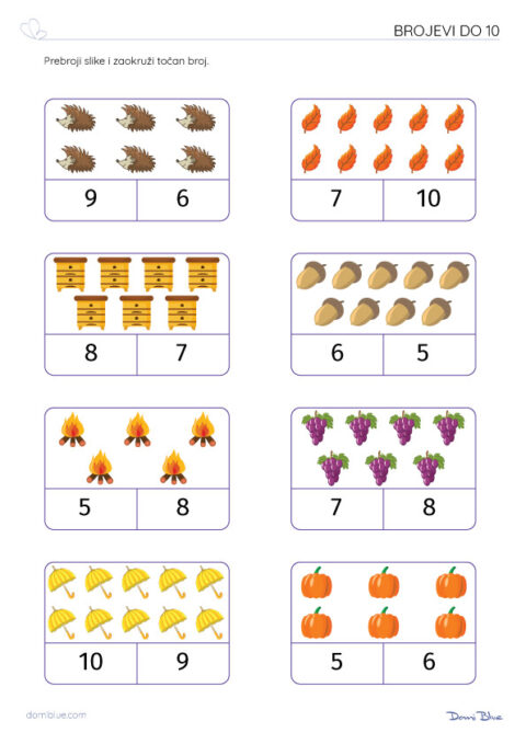 Brojevi do 10 | Domi Blue